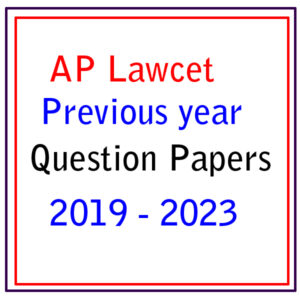 AP LAWCET PRIVIOUS YEAR QUESTION PAPERS